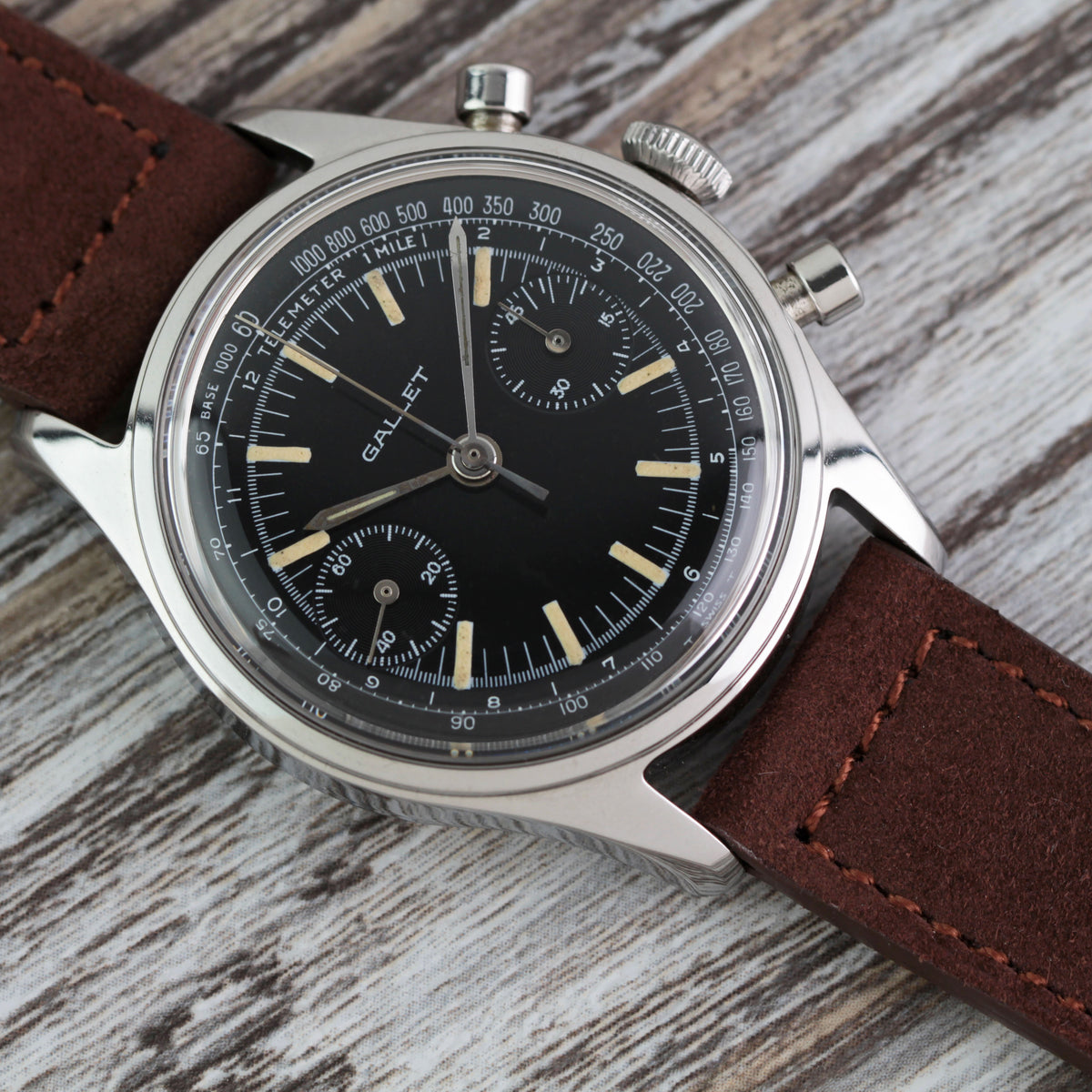 Gallet 1960s MultiChron 45 Manual Wind Swiss Watch